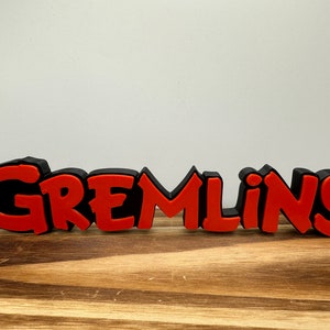Adorable 3D Printed Gremlins Sign - Perfect Decor for Movie Fans! - Etsy