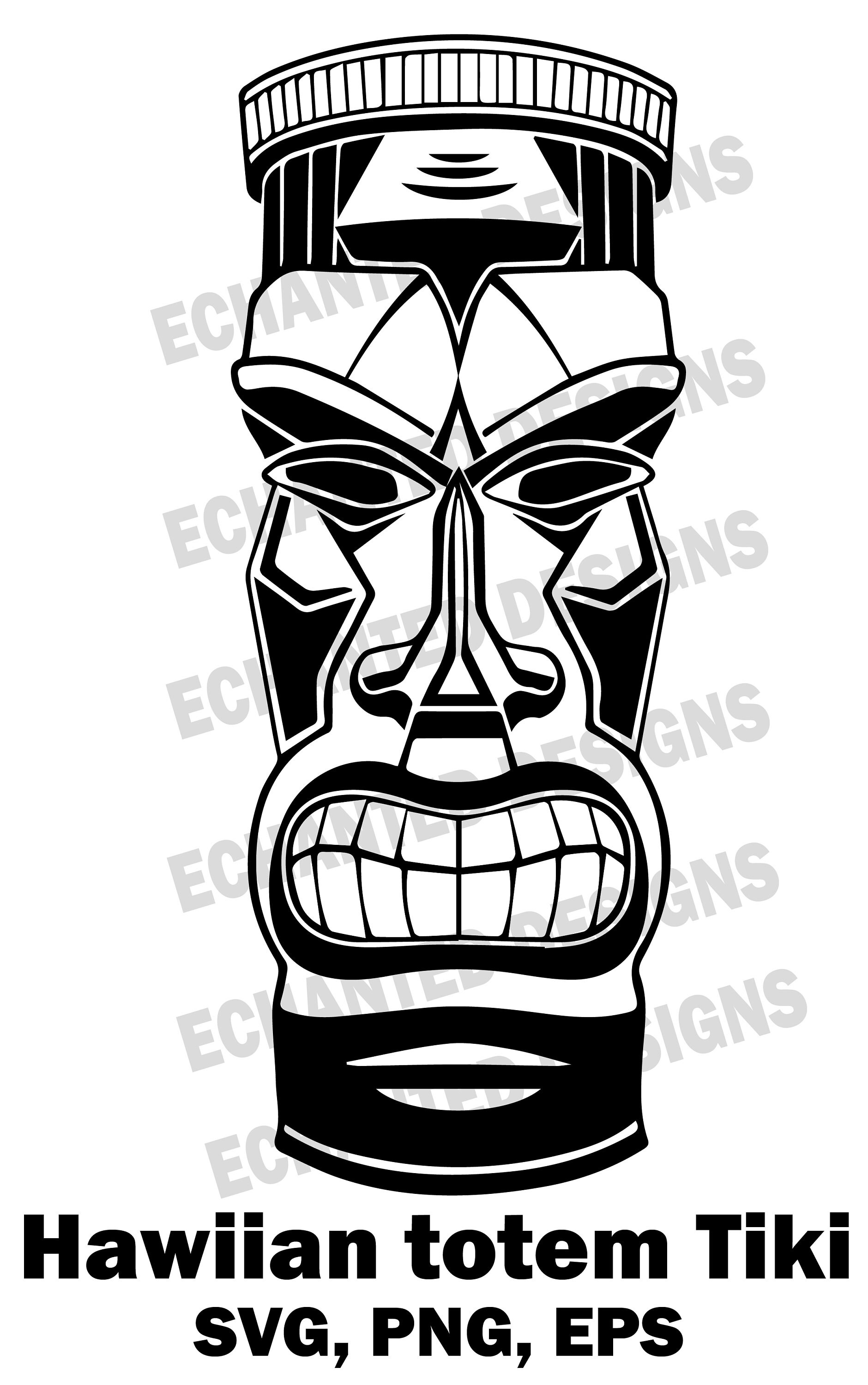 TIKI Hawaiian Toten Tiki Svg, Png , Eps - Etsy