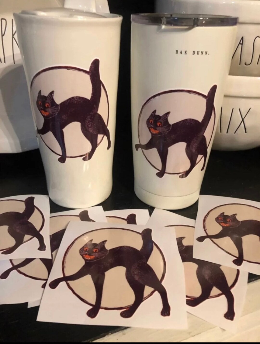 Scaredy Halloween Cat Sticker - Etsy