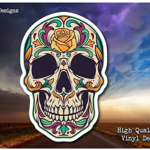 Day of the Dead Head Decal Vinyl Stickercars Trucks Vans - Etsy