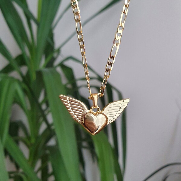 Heart Wings Necklace - Etsy