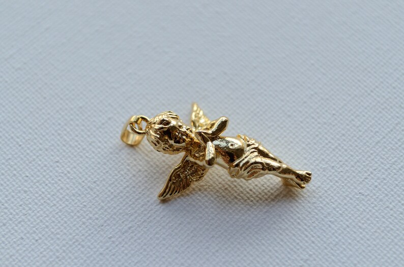 Angel Charm Cherub Charm Baby Angel Pendant Cherubim - Etsy