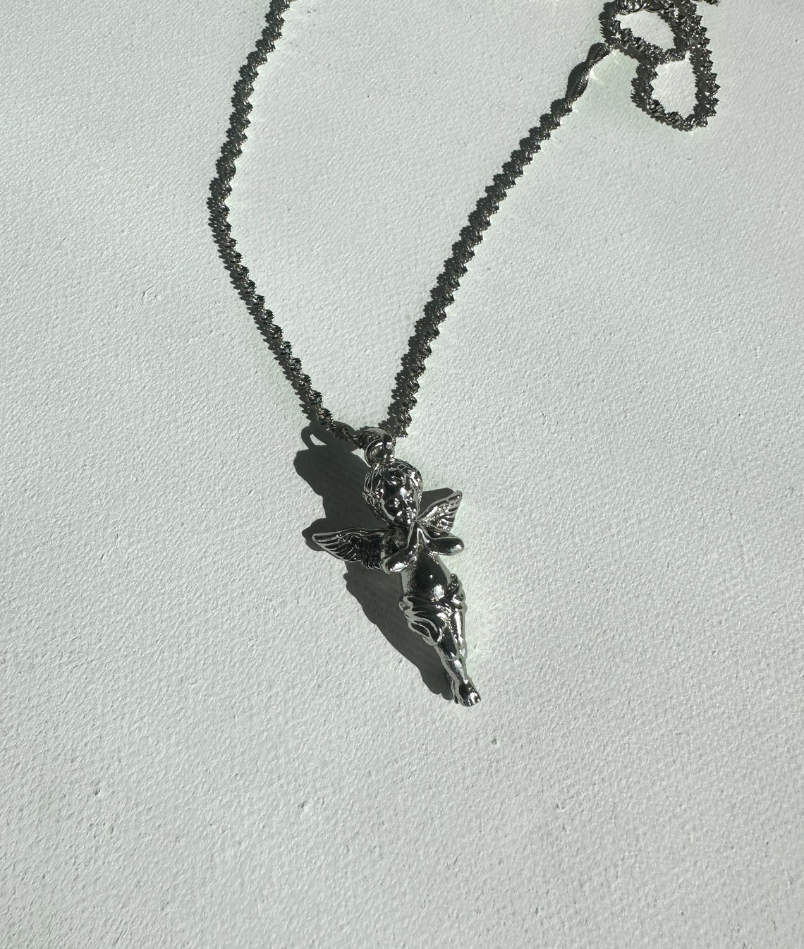 Angel Cherubim Jewelry Set Silver Baby Angel Charm Dainty - Etsy