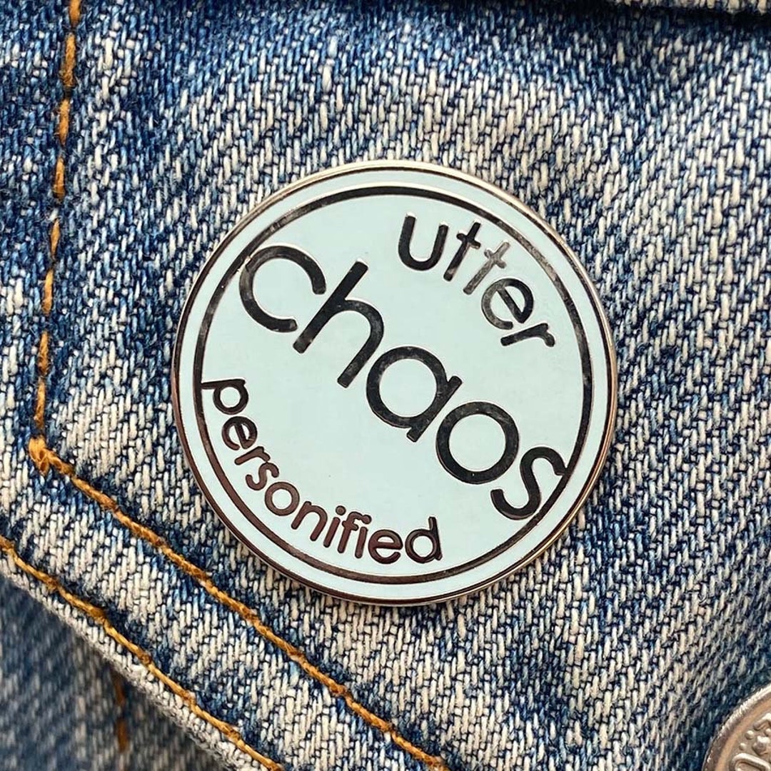 Utter Chaos Personified Enamel Pin - Funny ADHD Friend Gift - Etsy