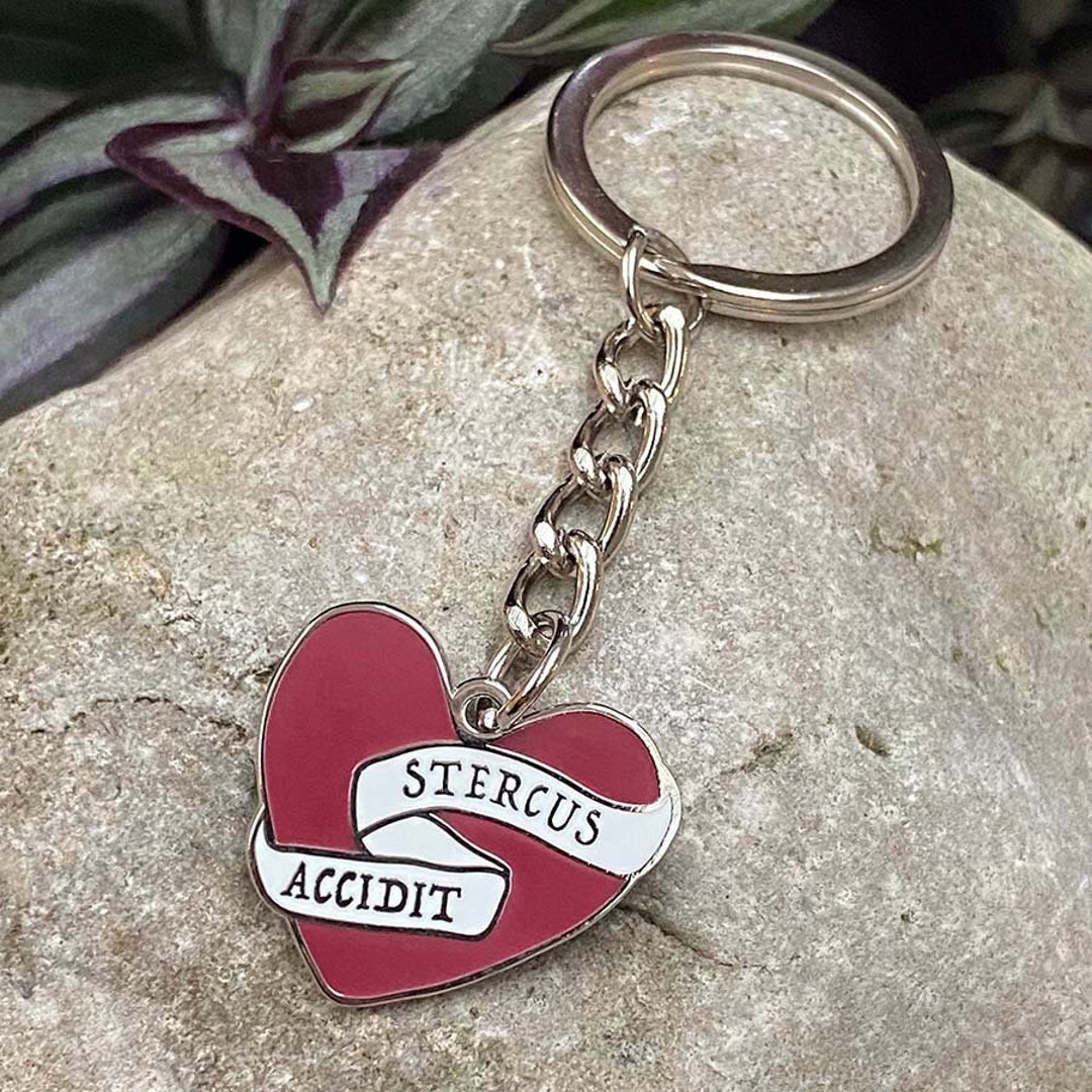 Stercus Accidit Shit Happens Hard Enamel Keyring Swearing in Latin Shit ...