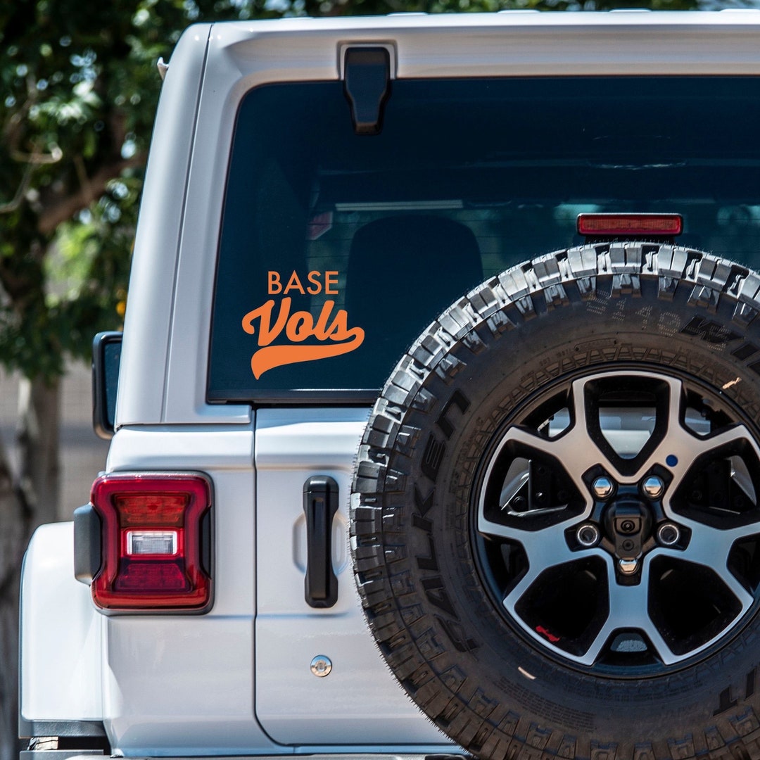 Custom Designed Tennessee Baseball Decal “basevols” | Waterproof Decal ...