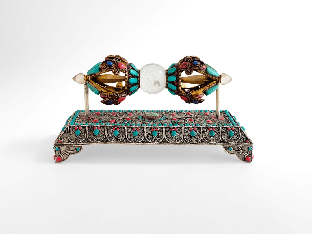 Vajra (dorje) With Stand. Symbol of Enlightenment and Powerful Tool for ...