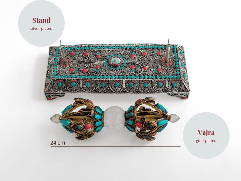 Vajra on Rectangular Stand – Tantric Buddhist Ritual Object With ...