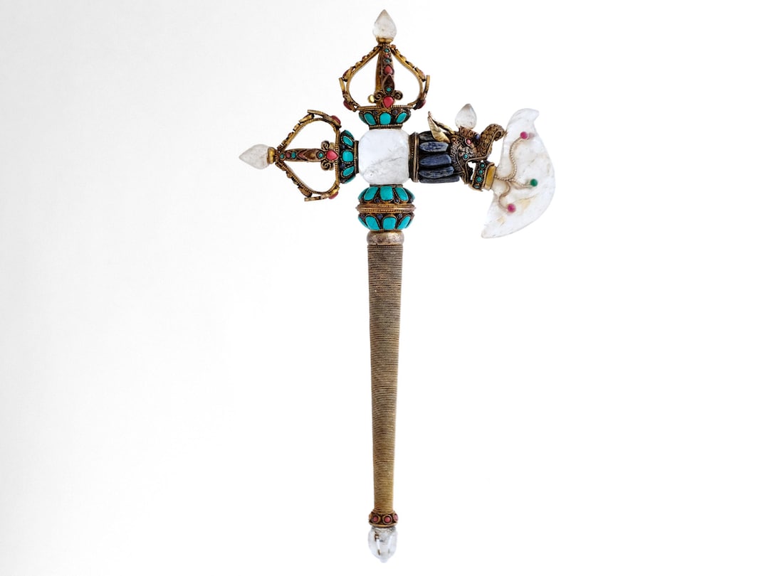 Ritual Battle Axe, Parashu. in Tantric Buddhist Iconography, This ...