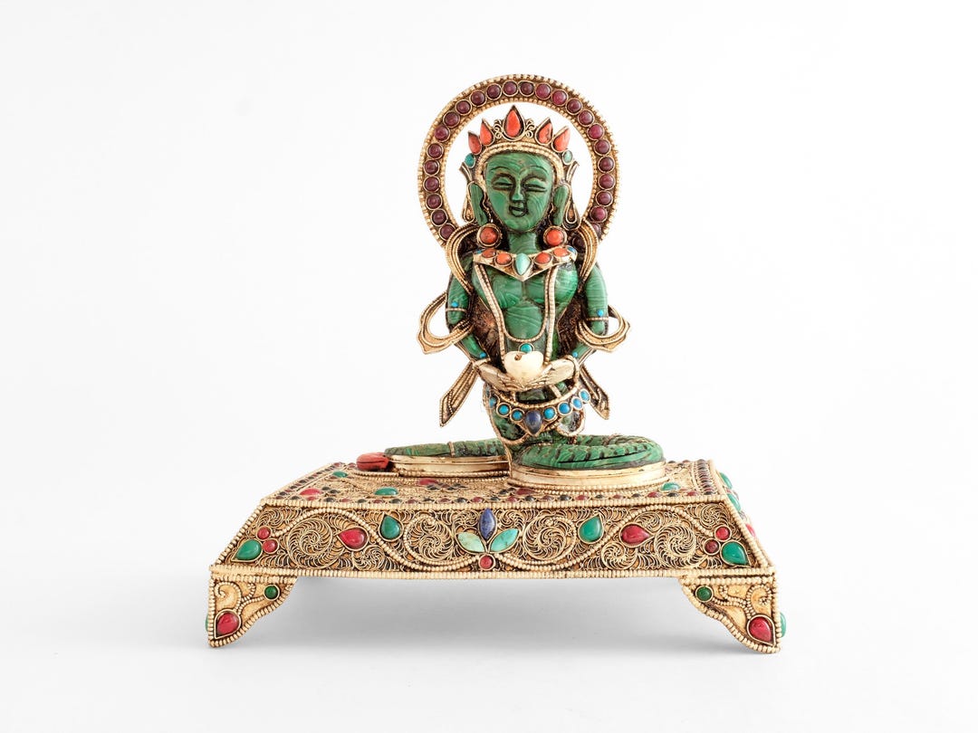 Naga Kanya Statue – Buddhist Figure With Filigree (8") - Etsy