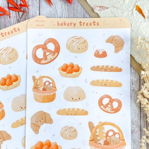 Bakery Treats Sticker Sheet Cute Handmade Planner Sticker - Etsy