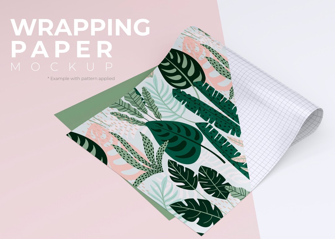 Folded Wrapping Paper Mockup - Etsy