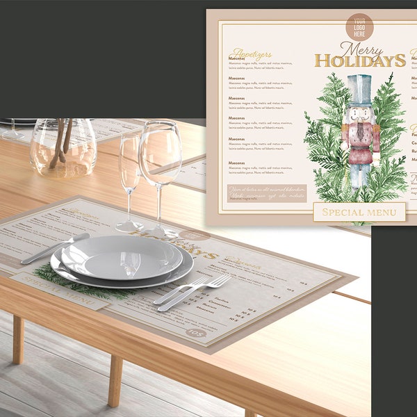 Christmas Menu Nutcracker - Etsy