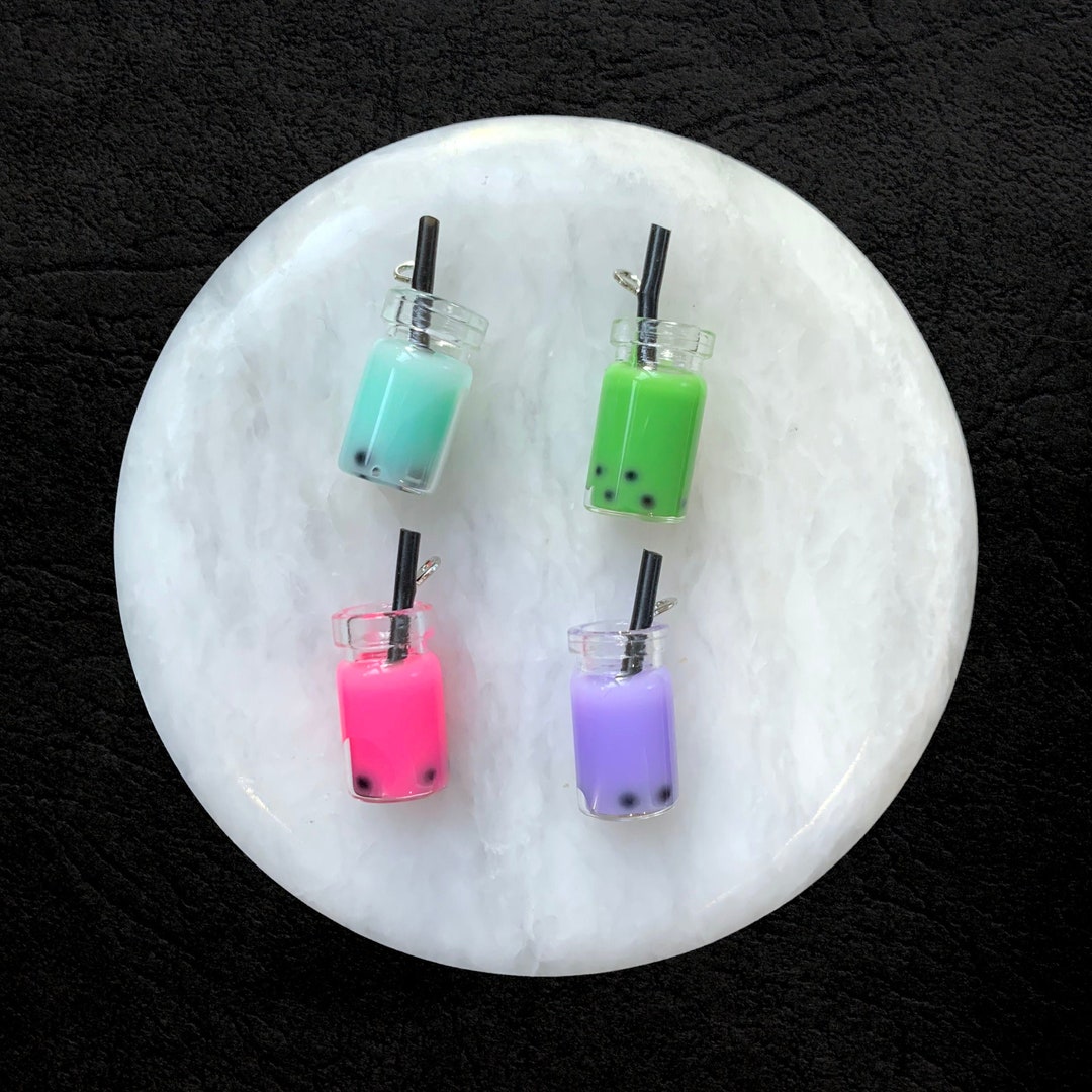 Boba/bubble Tea Charms- Available on Necklaces or Separately - Etsy