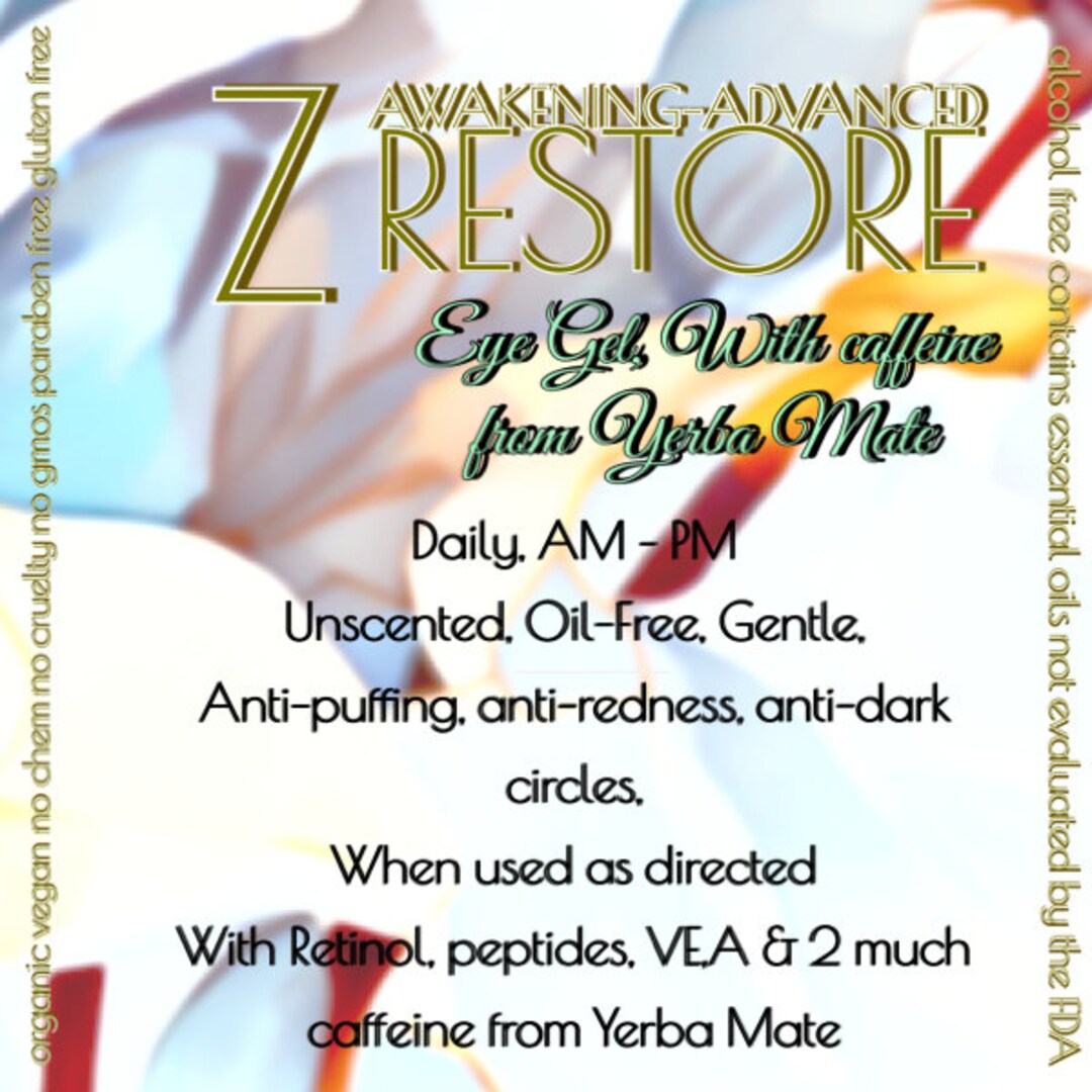 Awake Advanced Restore Eye Gel With Caffeine Serum From Yerba Mate ...