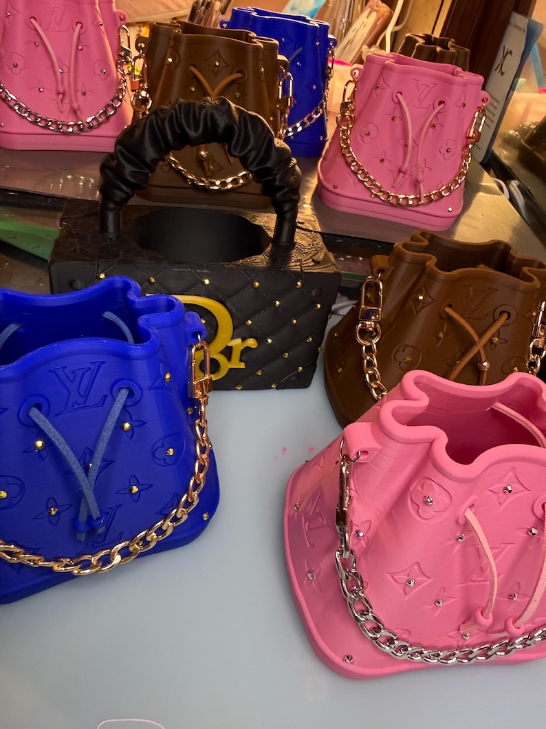 3D Printed Mini Purse Organizer | Custom Color Desk Holder for Pens ...