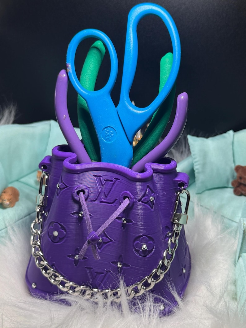 3D Printed Mini Purse Organizer | Custom Color Desk Holder for Pens ...