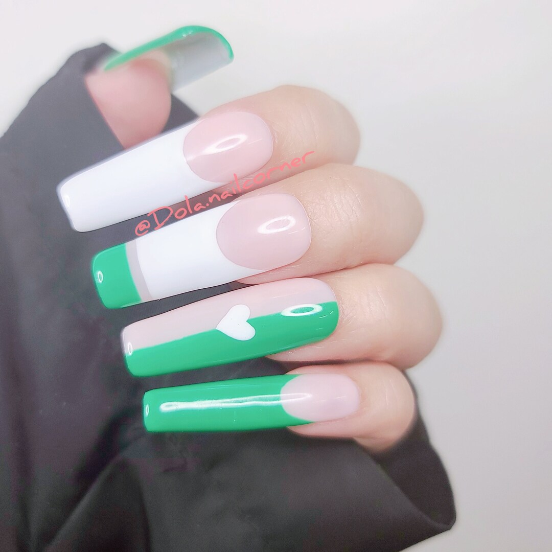 Frenchy Heart Press on Nails Luxury Press on Nails Summer Nails ...