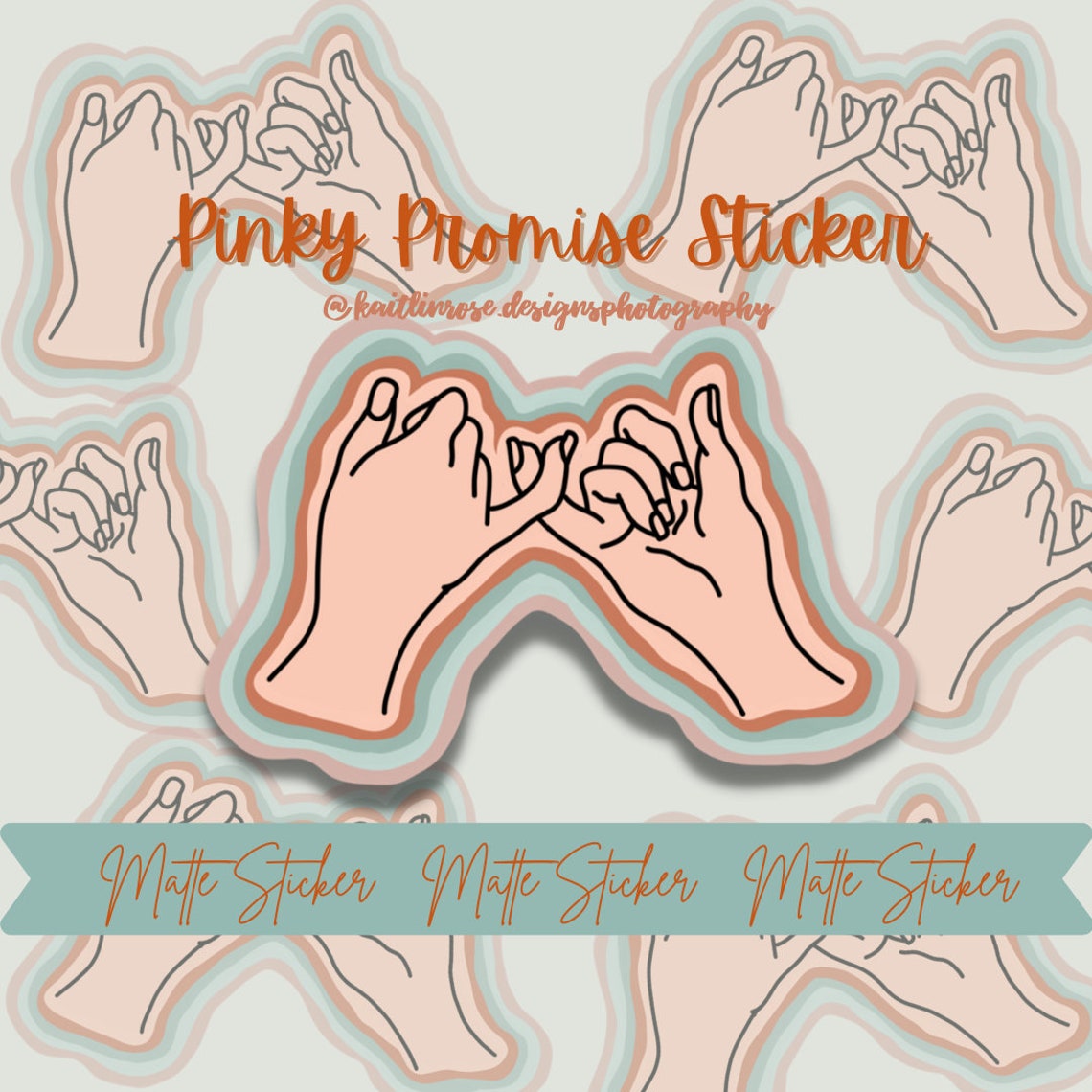 Pinky Promise Sticker Vinyl Sticker Matte Sticker | Etsy