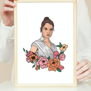 Rey Floral Star Wars Wall Art Digital Download - Etsy Canada