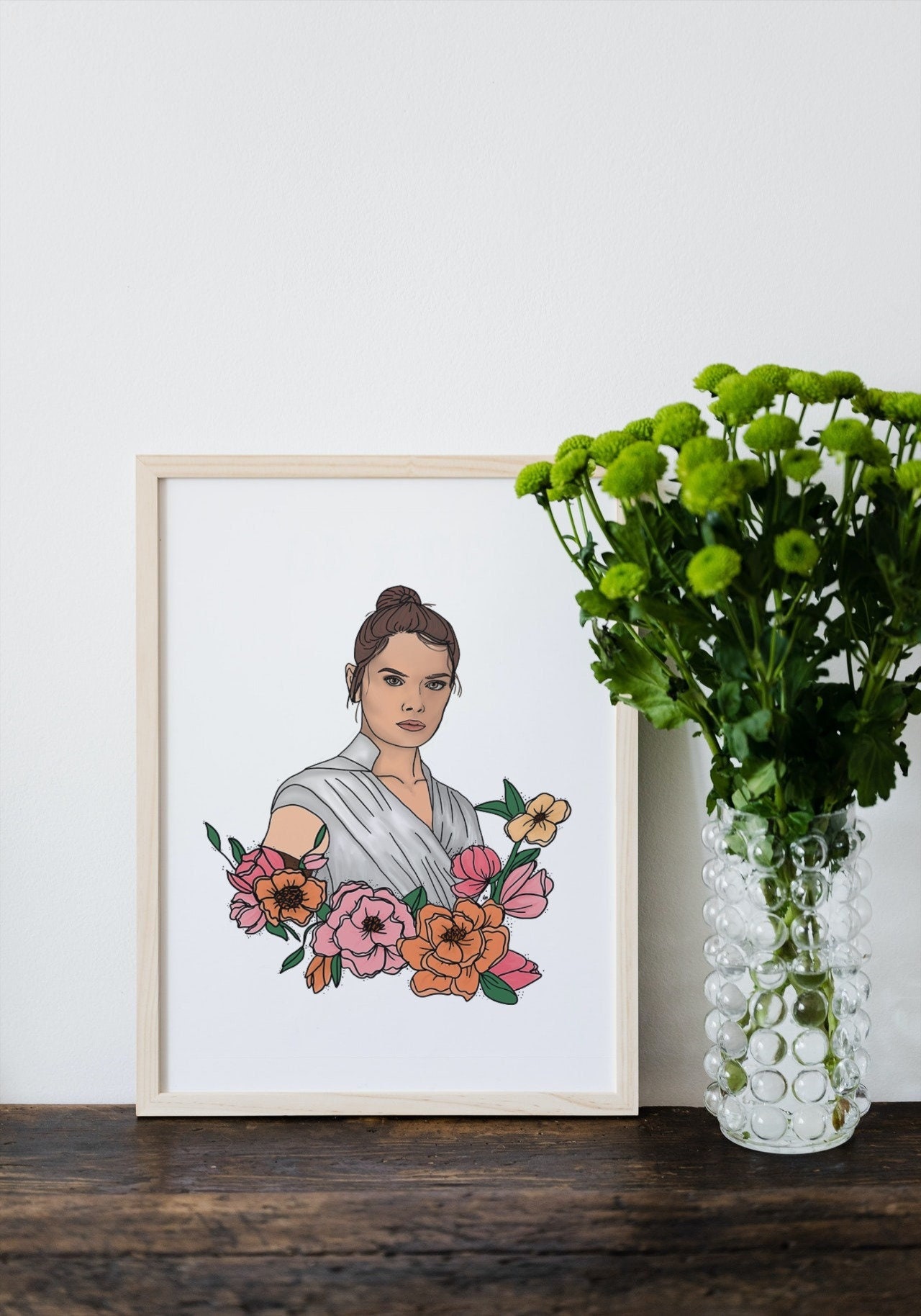 Rey Floral Star Wars Wall Art Digital Download - Etsy Canada
