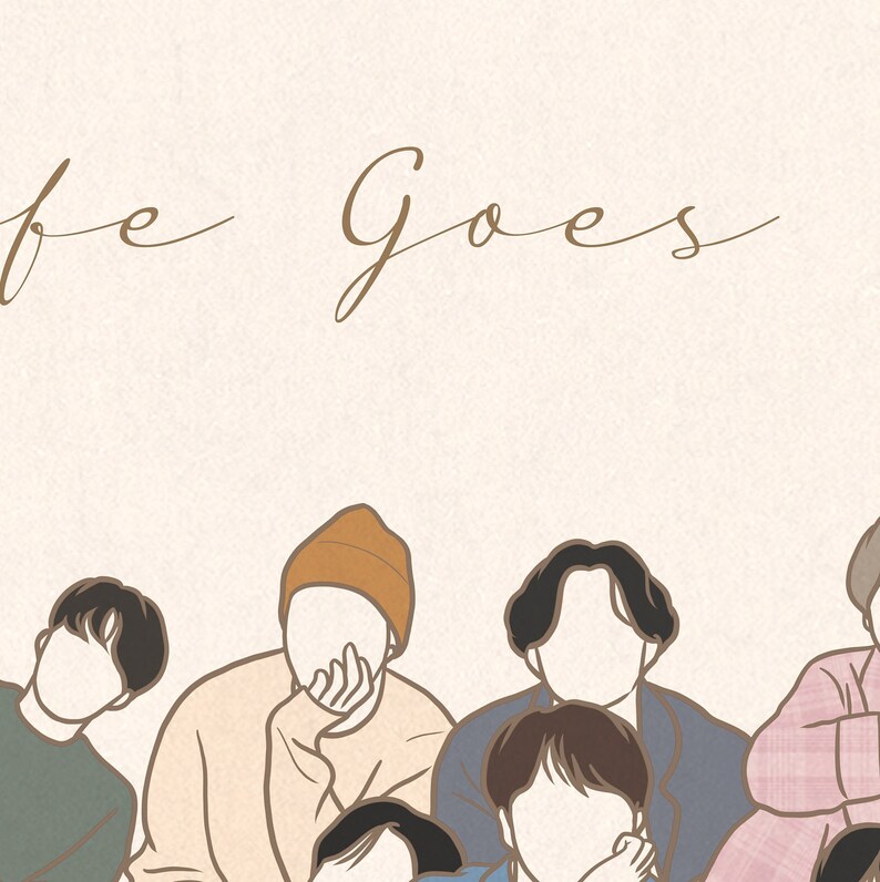 Bts Life Goes On Poster Bts Wall Art Bts Poster Bts Minimal Etsy