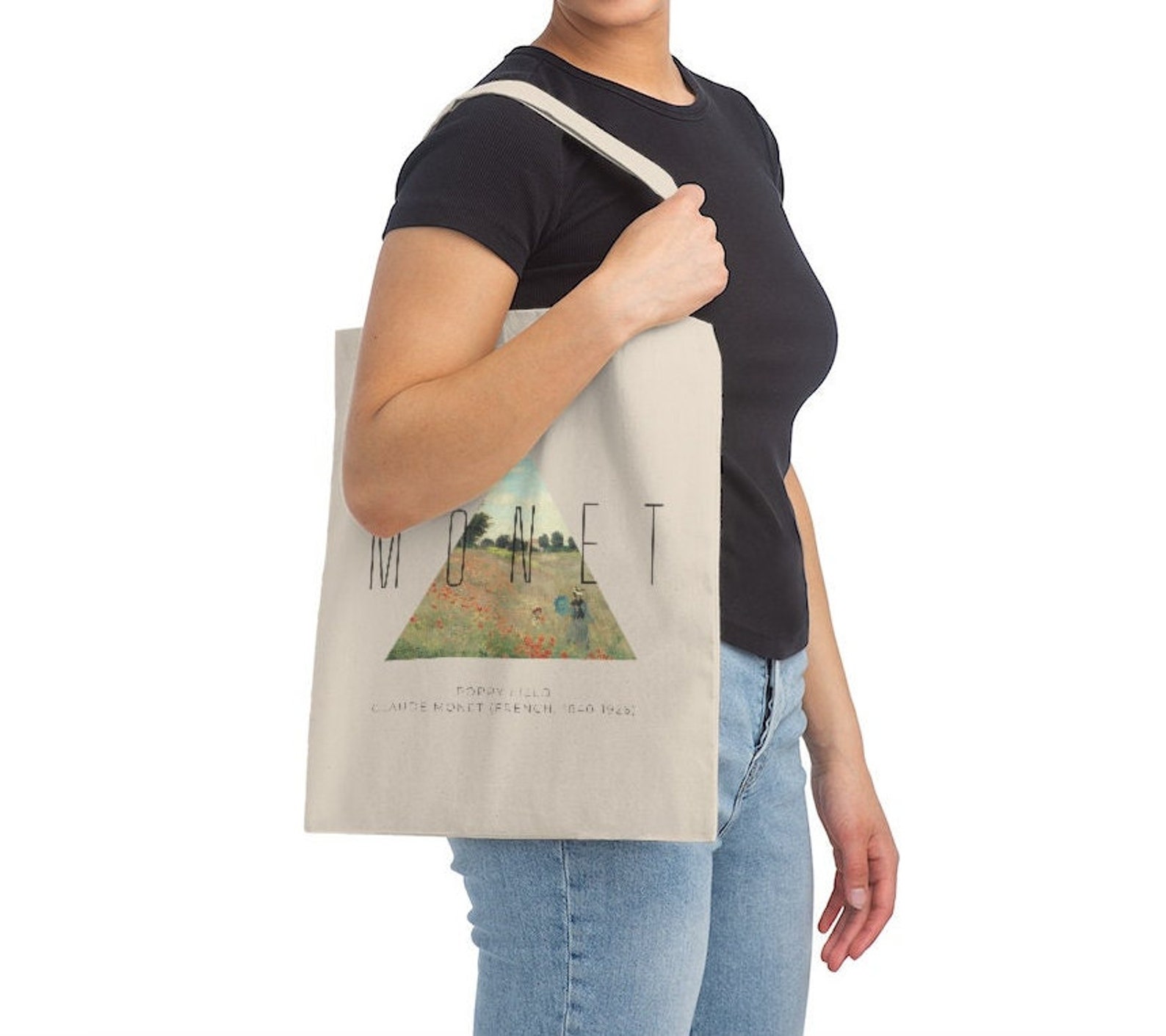Claude Monet Tote Bag Monet Bag Poppy Field Tote Bag - Etsy