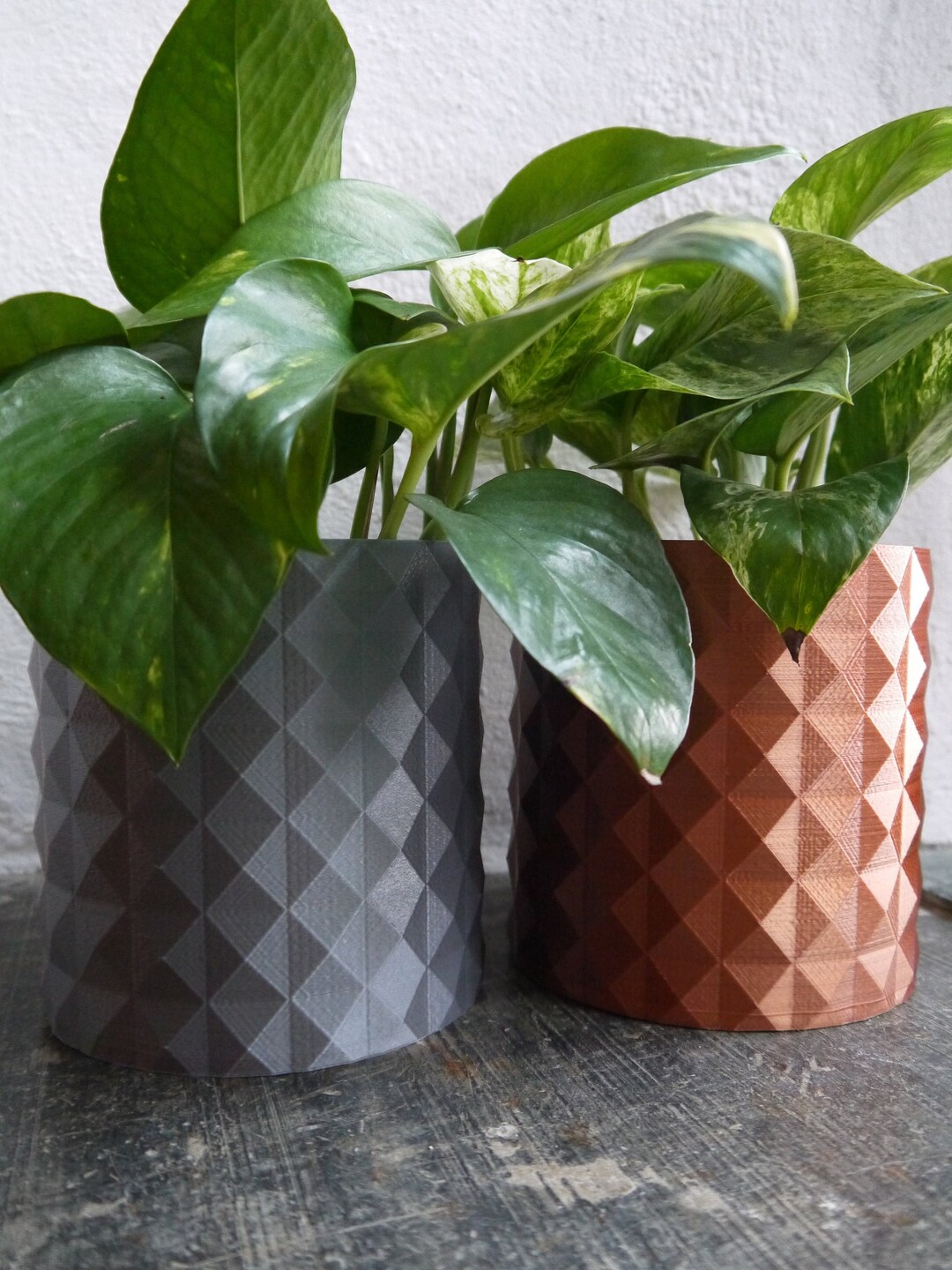 Geometric Spike Textured Plant Pot - Plant Based Plastic - SEVERAL ...