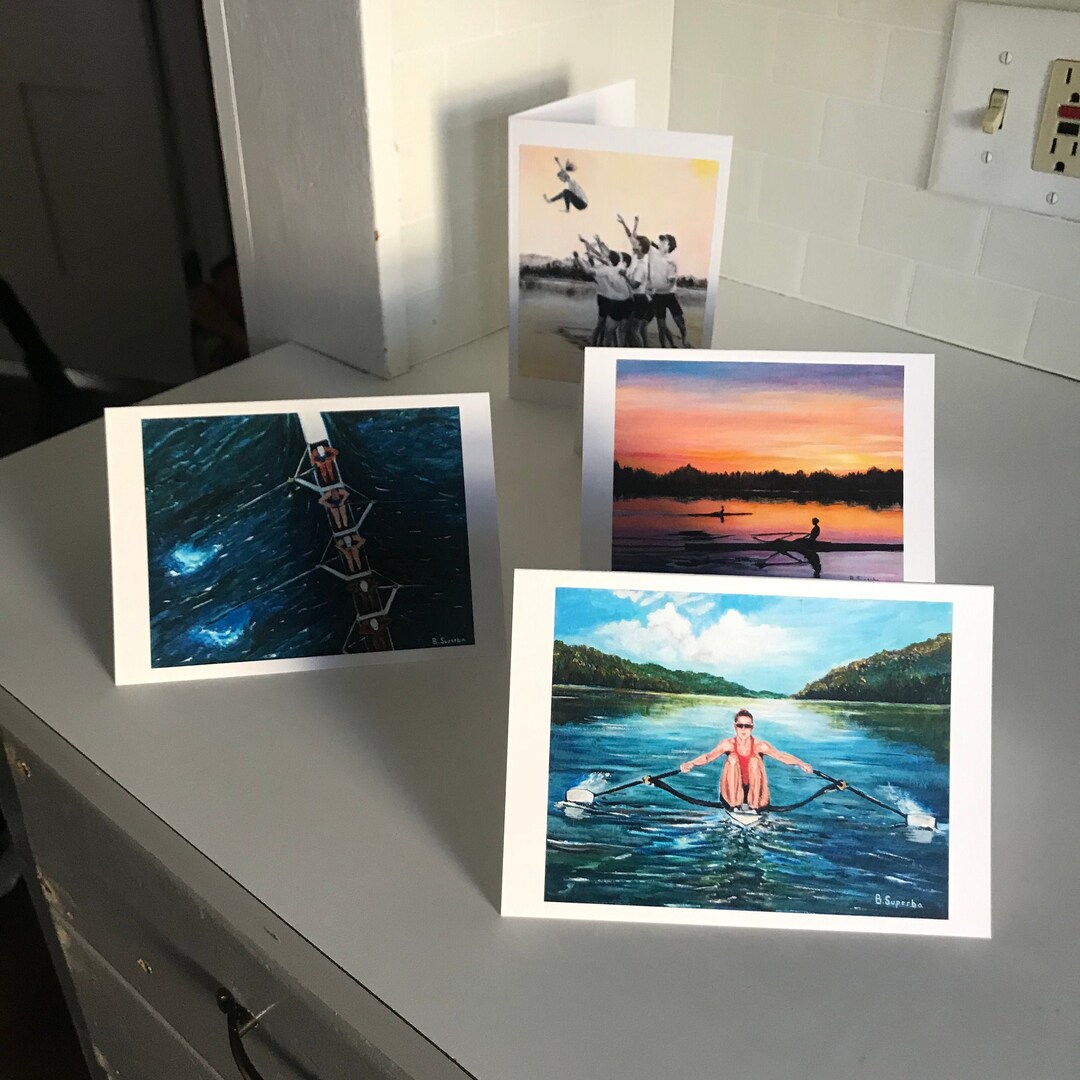 Rowing Greeting Cards 5x7 - Etsy