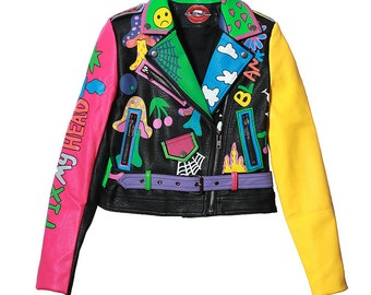 Street Style Leather Jacket - Etsy