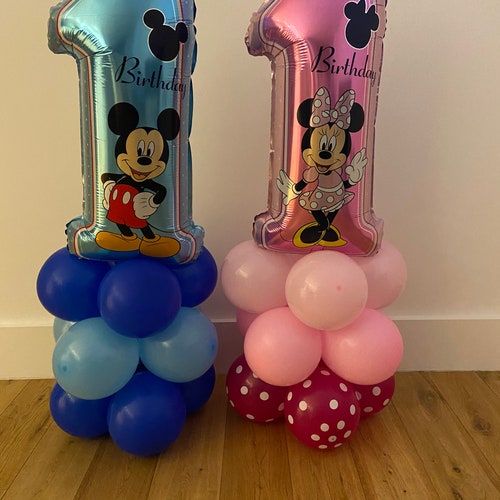 Mickey Mouse & Minnie Mouse Balloon Column - Etsy UK