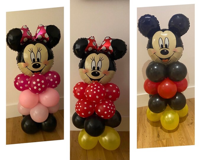 Mickey Mouse & Minnie Mouse Balloon Column - Etsy UK