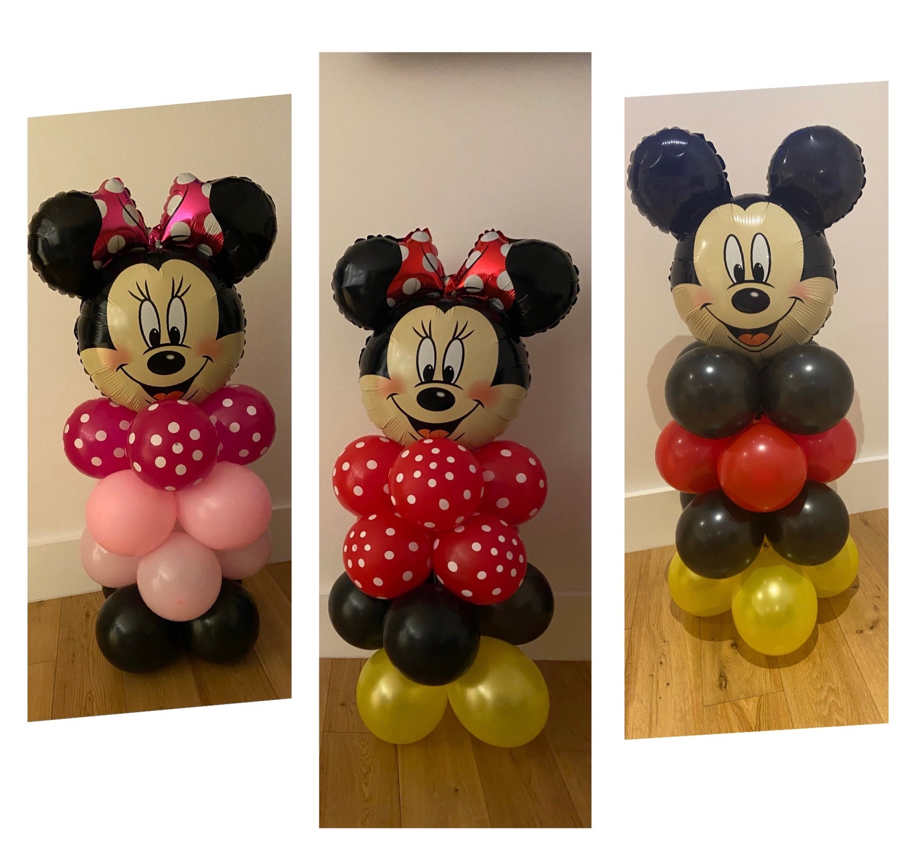 Mickey Mouse & Minnie Mouse Balloon Column - Etsy UK