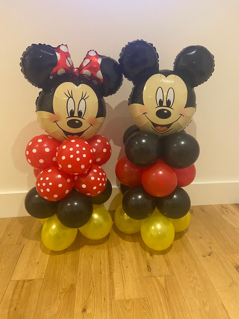 Mickey Mouse & Minnie Mouse Balloon Column - Etsy UK
