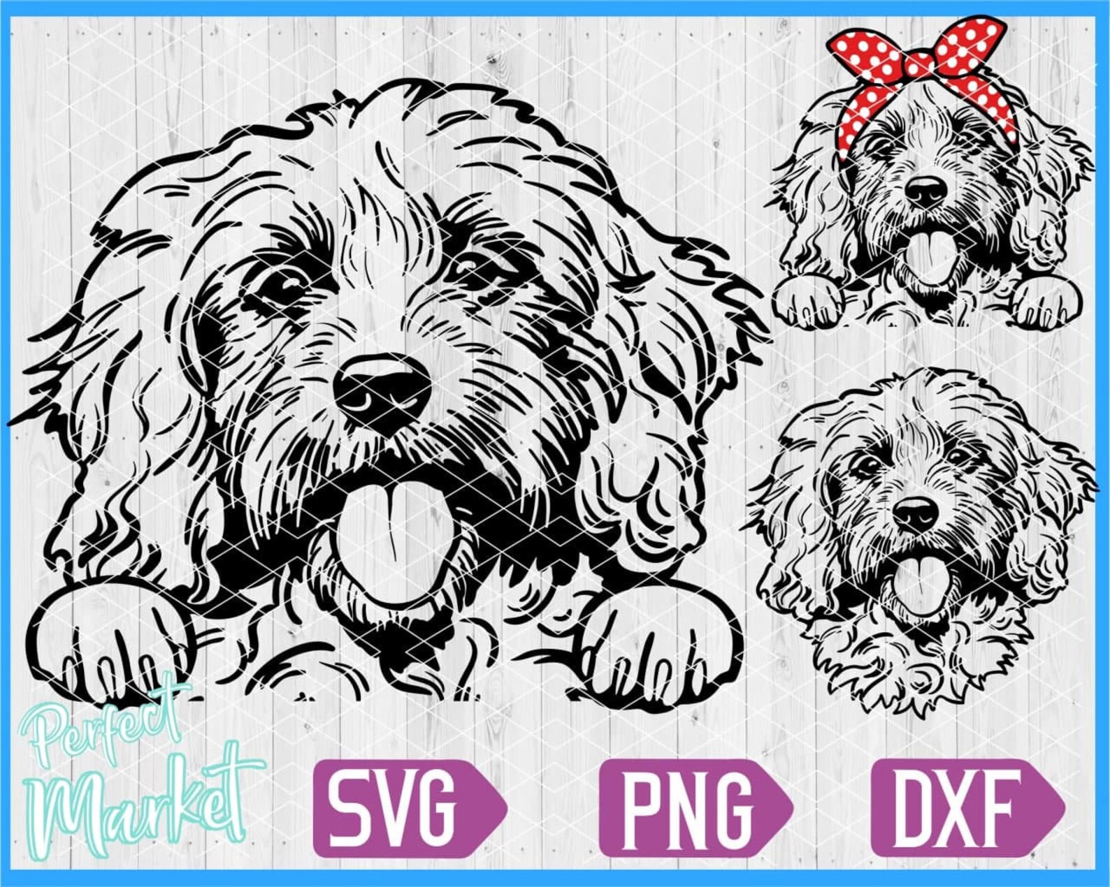 Cockapoo Dog SVG Cricutcute Puppy Clipartcockapoo Dog | Etsy
