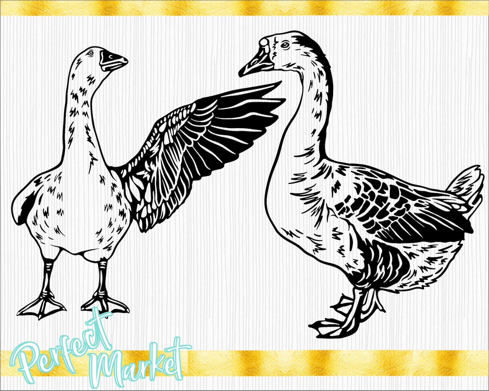 Goose Clipartgeese Svg Canada Geese Grey Goose Svg Bird | Etsy