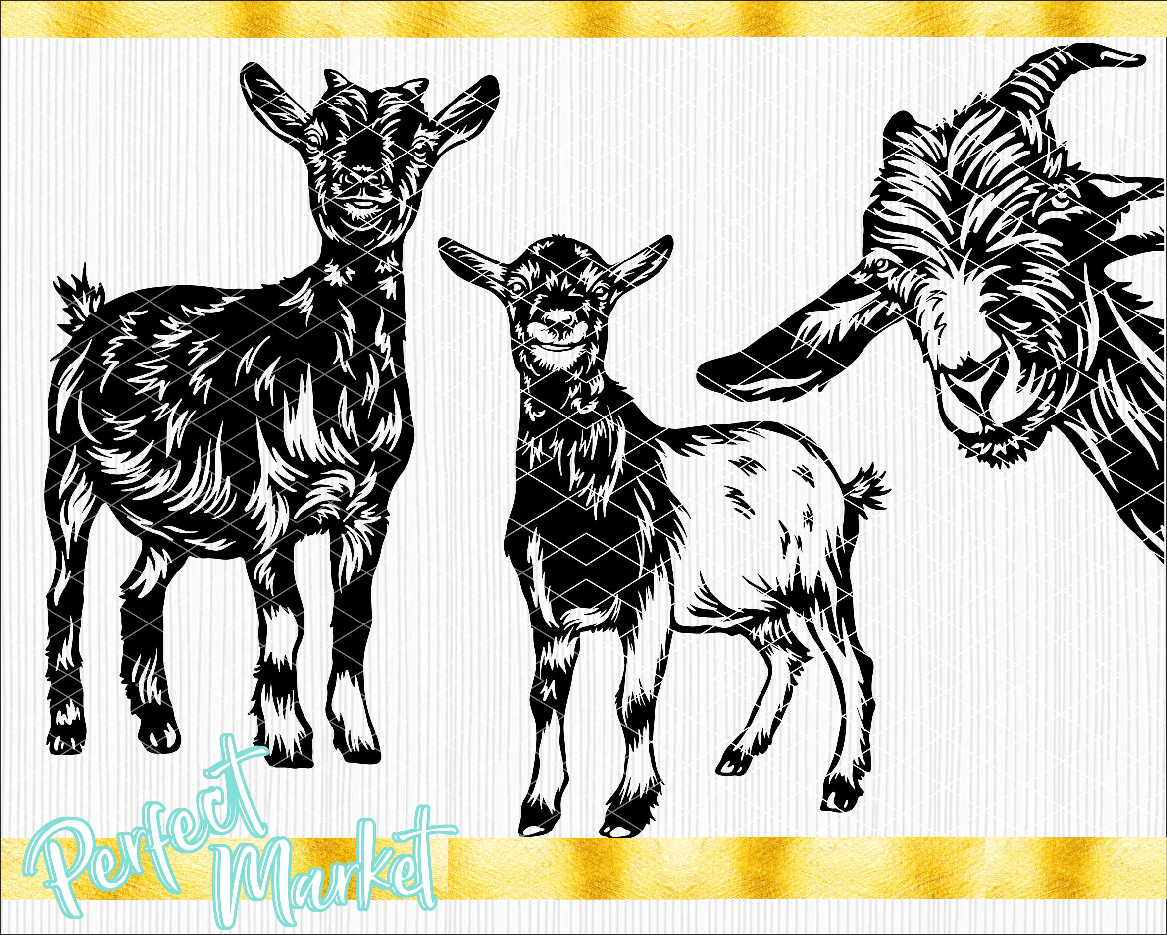 Goat Svg Filesgoat Farm Animal Svggoat Head Svg Cricutgoat | Etsy