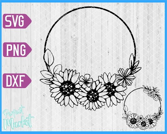 Flowers Illustration Svg Filefloral Svgflowers Svgfloral | Etsy