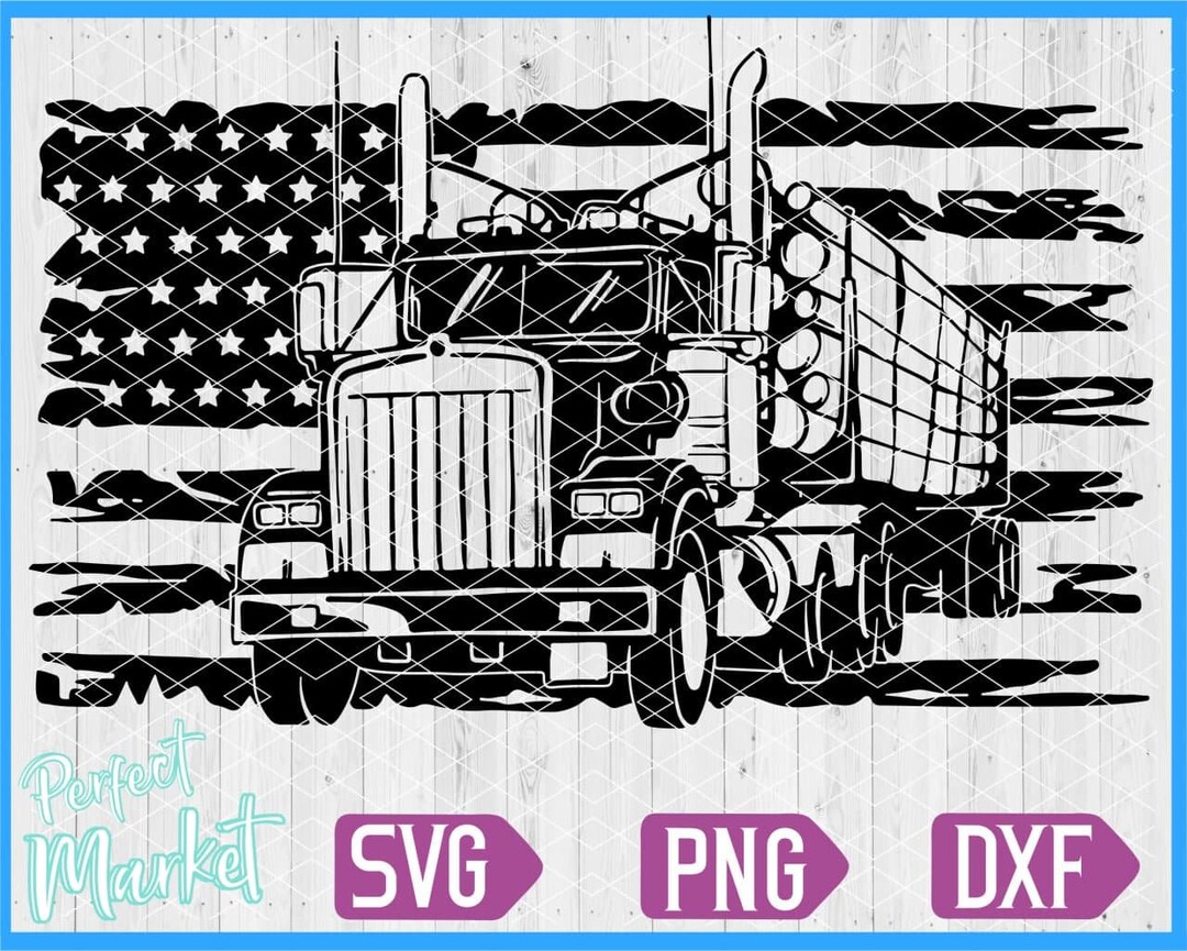 Big Truck Usa Svg File, Semi Truck Svg,truck Svg,semi Truck Clipart ...