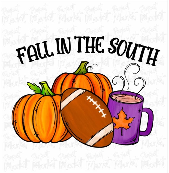 Fall Football Sublimation PNG Design Fall in the | Etsy