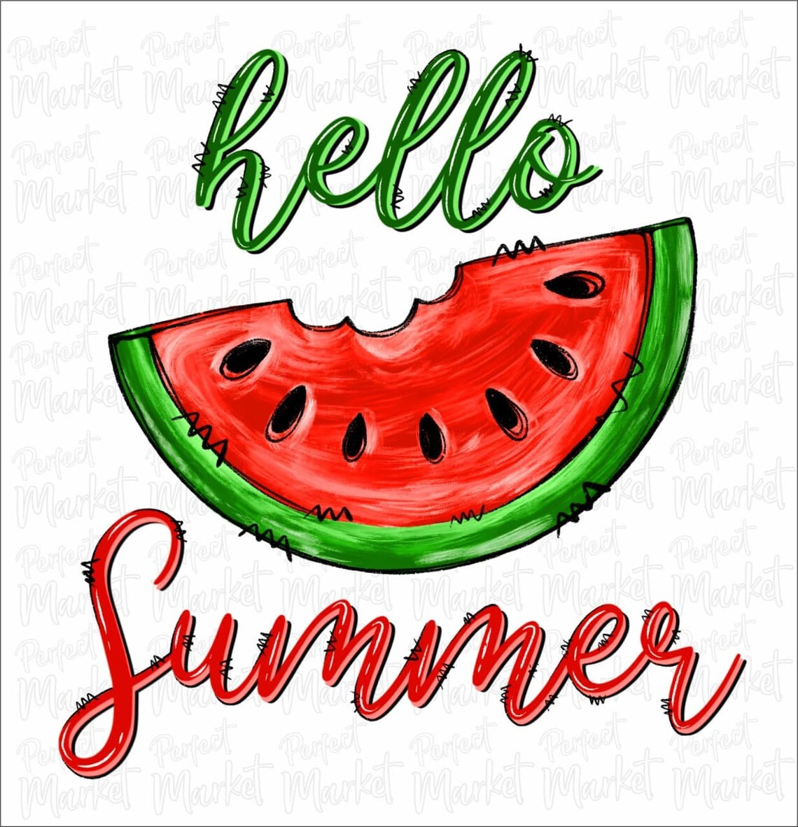 Hello Summer Watermelon Pngsummer Watermelon Pngsummer | Etsy