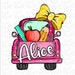 Back to School Truck Png,first Day of School Png,school Cut Files, Girl ...