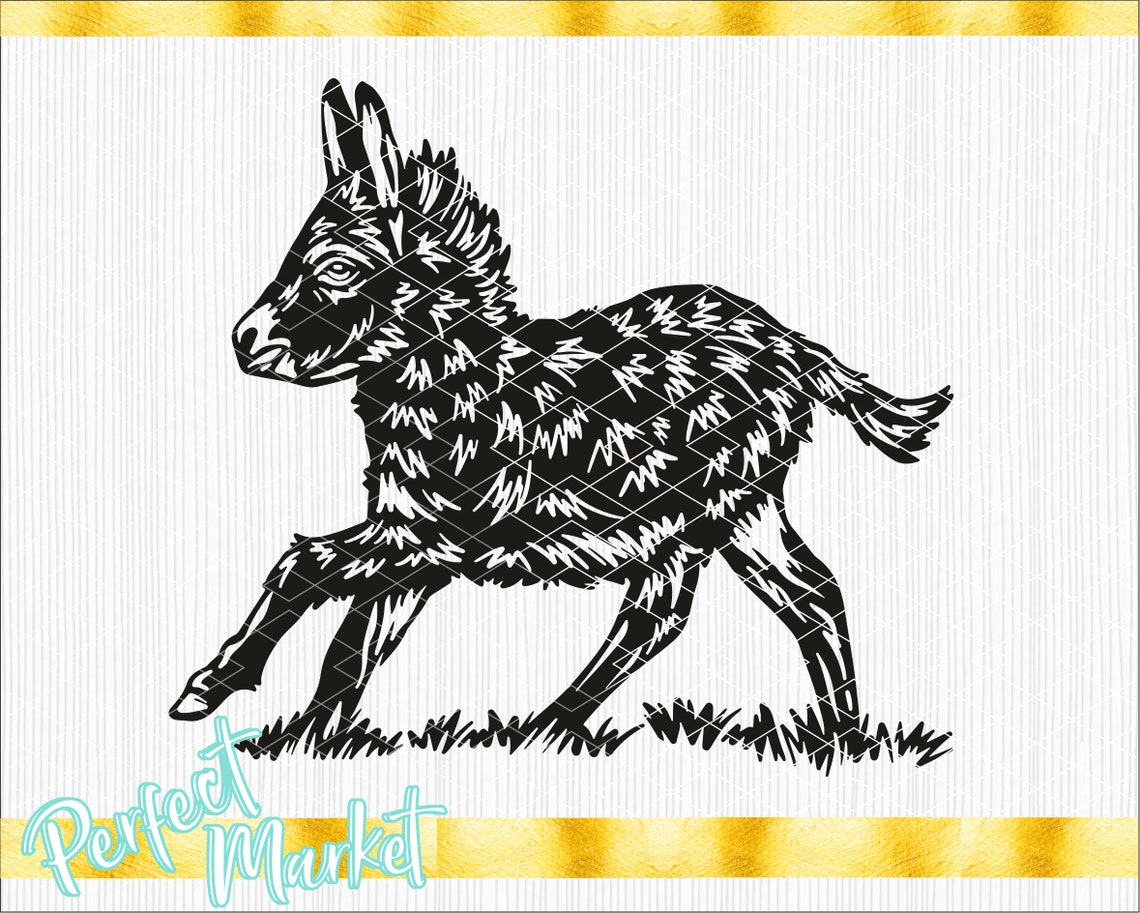 Mini Donkey Svg Files for Cricut Cute Farm Animal Clipart - Etsy