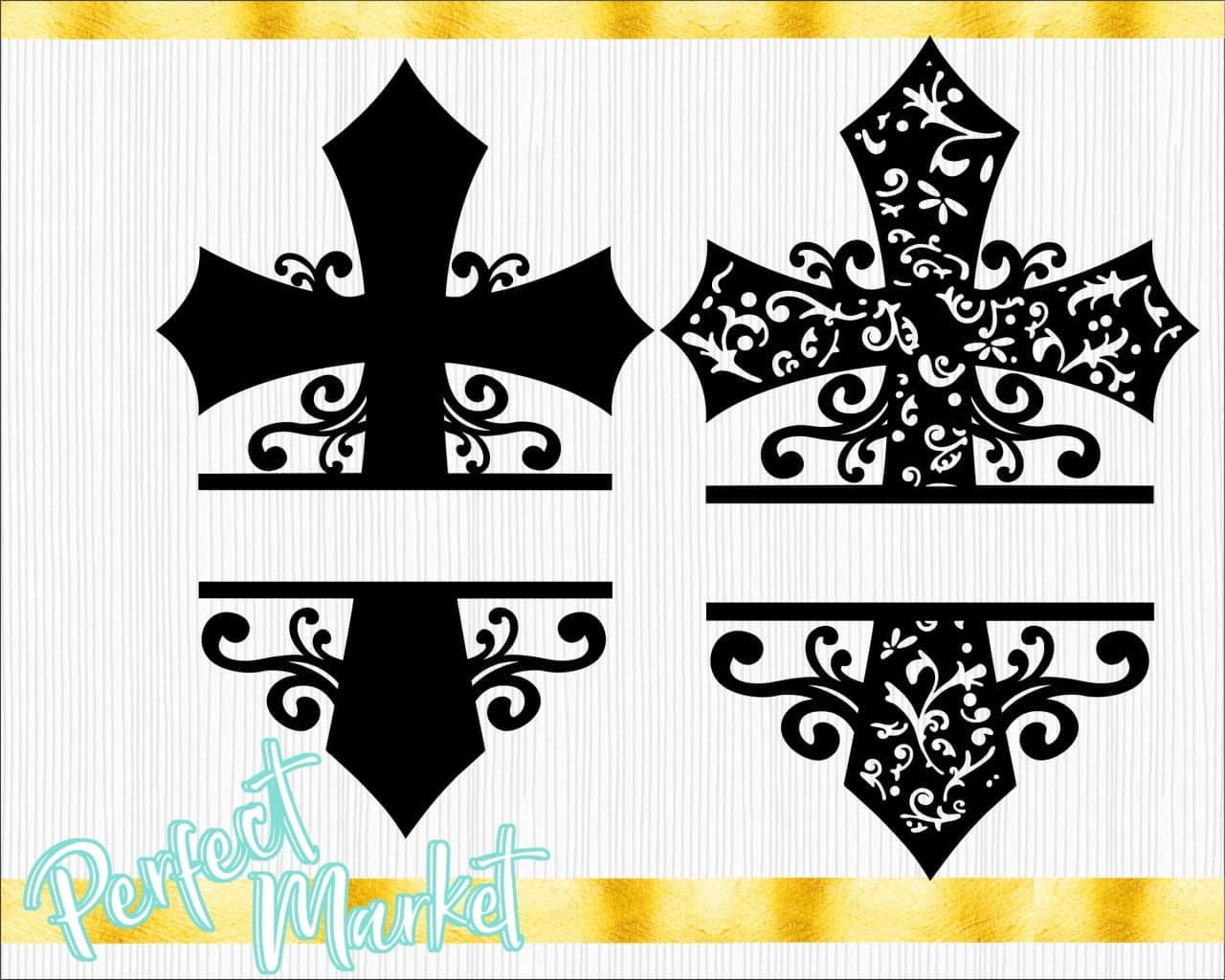 Cross Monogram svg DXF Cross Cricut Cross Svg Laser Cut | Etsy