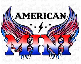 American Mini Wings PNG Print File for Sublimation or - Etsy