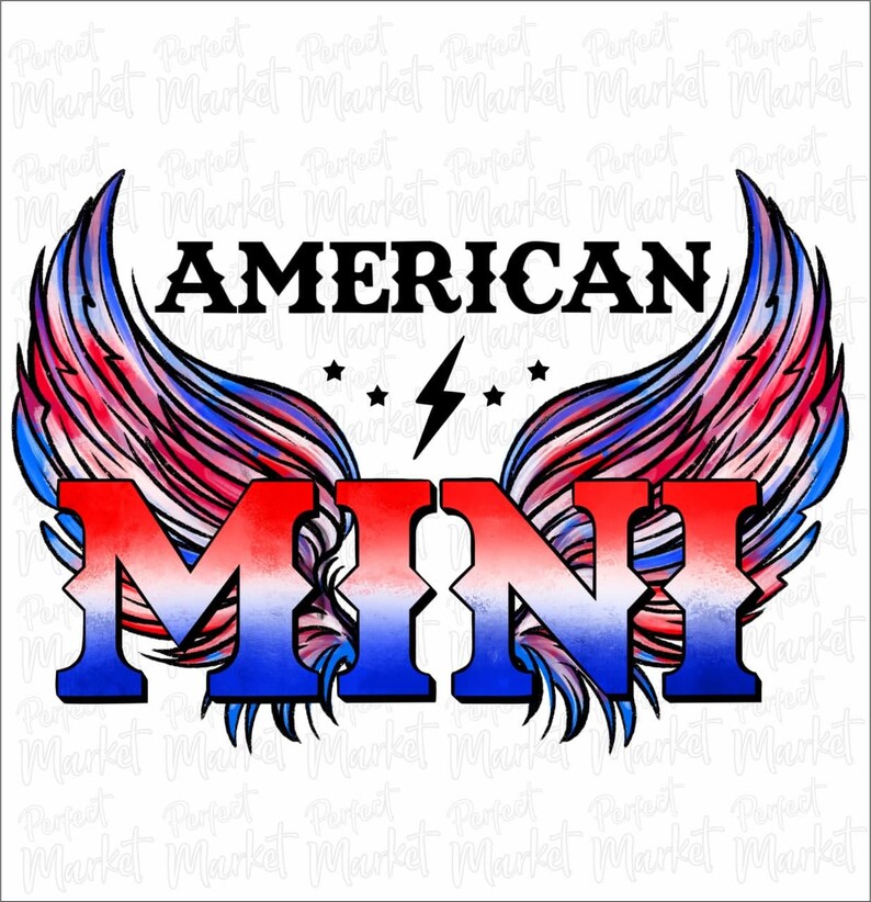 American Mini Wings PNG Print File for Sublimation or - Etsy