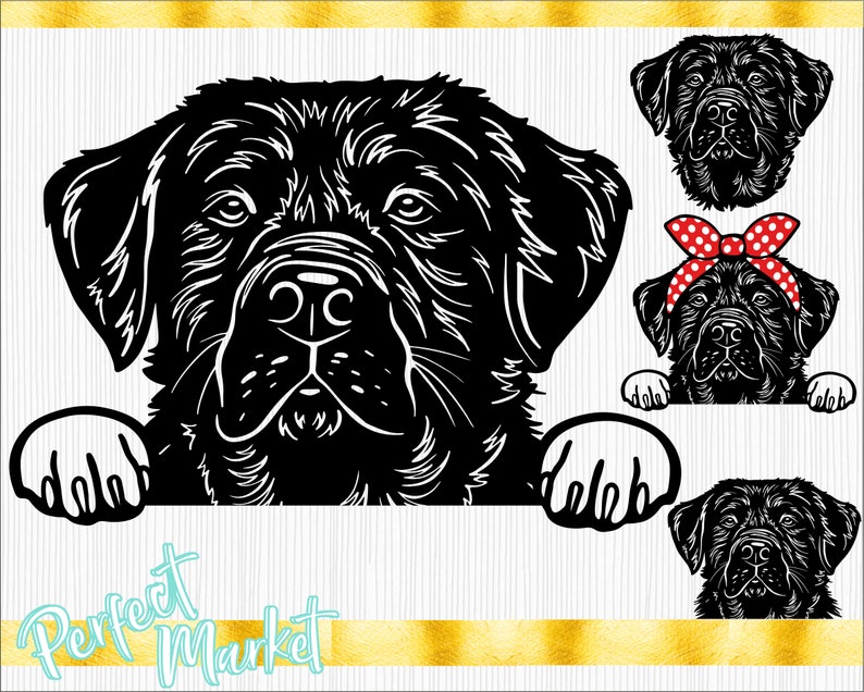Labrador Face Svgdog Svg Cricut Black Labrador Headlabrador - Etsy