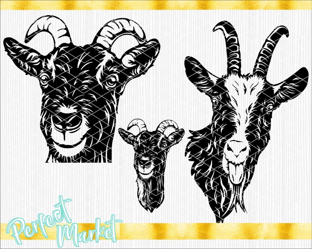 Goat Svg Files,goat Farm Animal Svg,goat Head Svg Cricut,goat Svg,goat ...