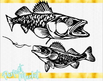 Walleye Fish Svg,walleye Fish Cut Files,walleye Fish Cricut,walleye ...
