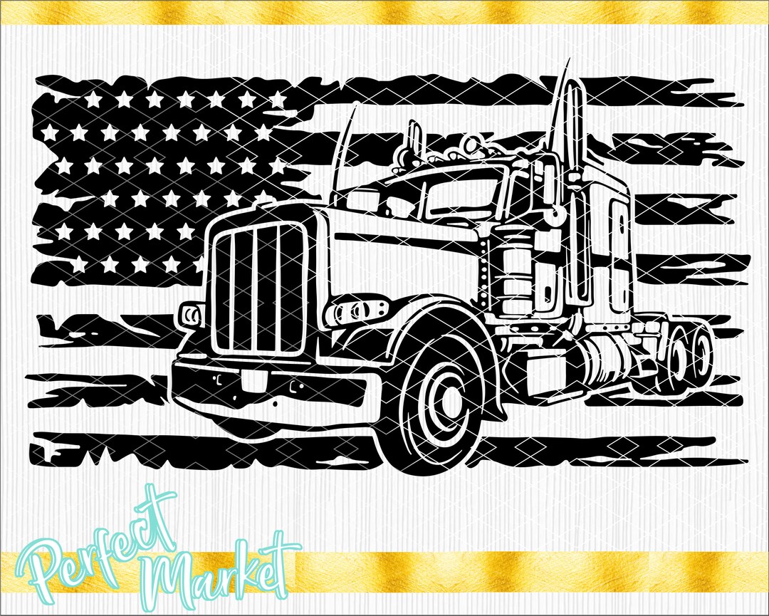 Big Truck Usa Svg File, Semi Truck Svg,truck Svg,semi Truck Clipart ...